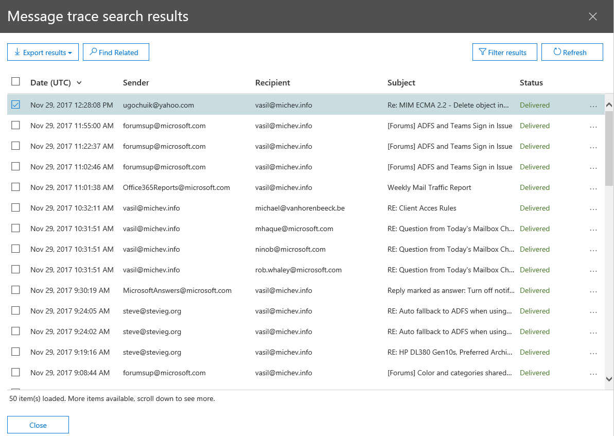 Early look at the new Message Trace UI in Office 365 - Blog