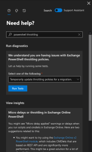 Self-service PowerShell throttling policy relaxation for Exchange ...