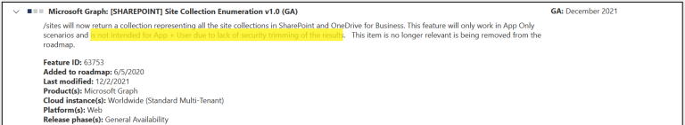 Enumerate all SharePoint Online site collections via the Graph API | Blog